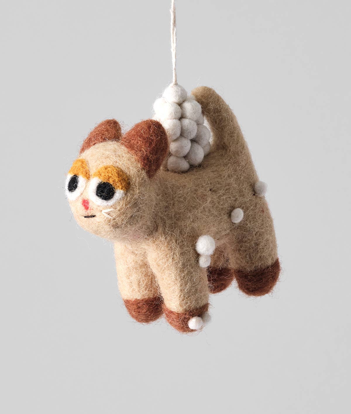 Kelly, Cat in Snow Hanging Felt Ornament – Thistle & Poppy