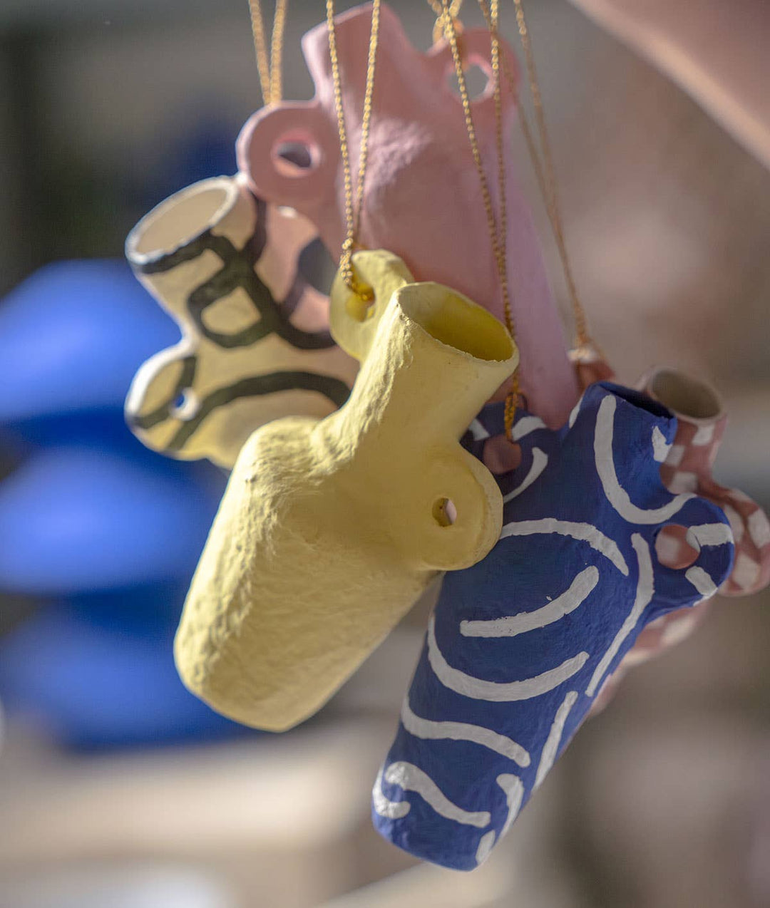 La Lune Blue Wave Mini Vase Hanging Ornament – Thistle & Poppy