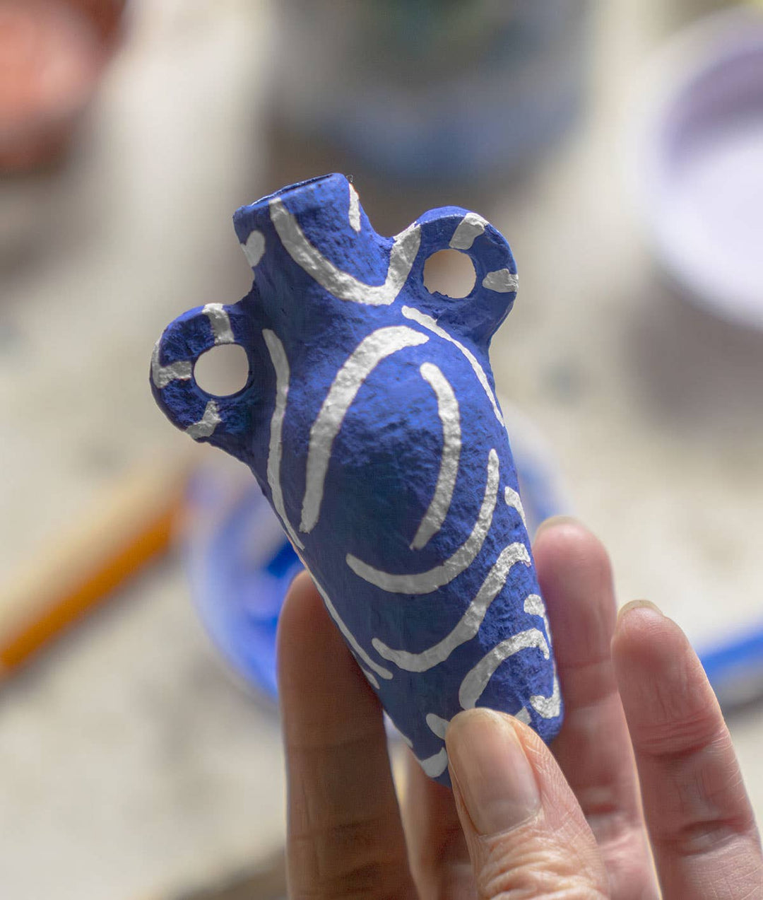 La Lune Blue Wave Mini Vase Hanging Ornament – Thistle & Poppy