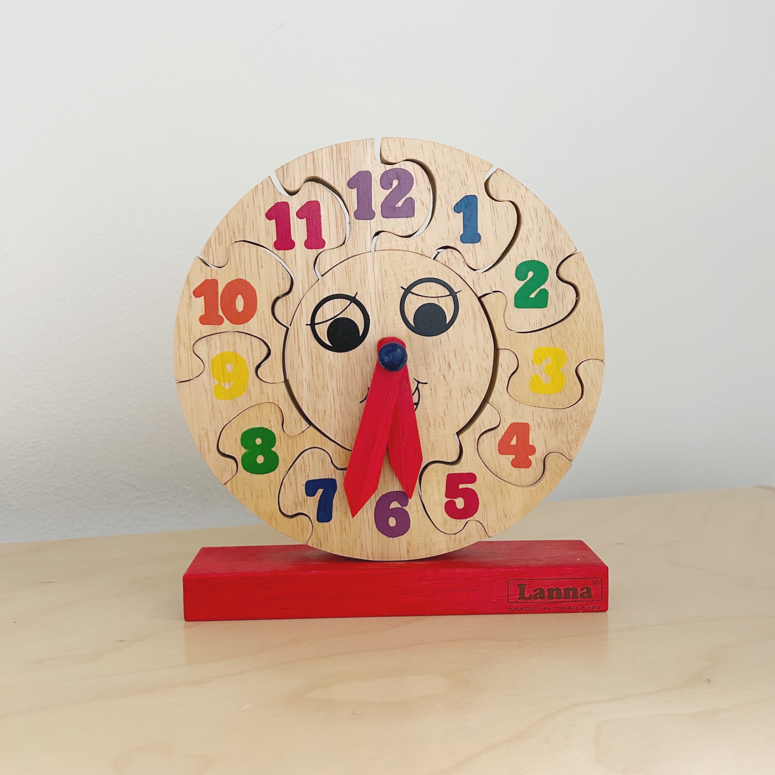 Wooden Clock Puzzle – Thistle & Poppy