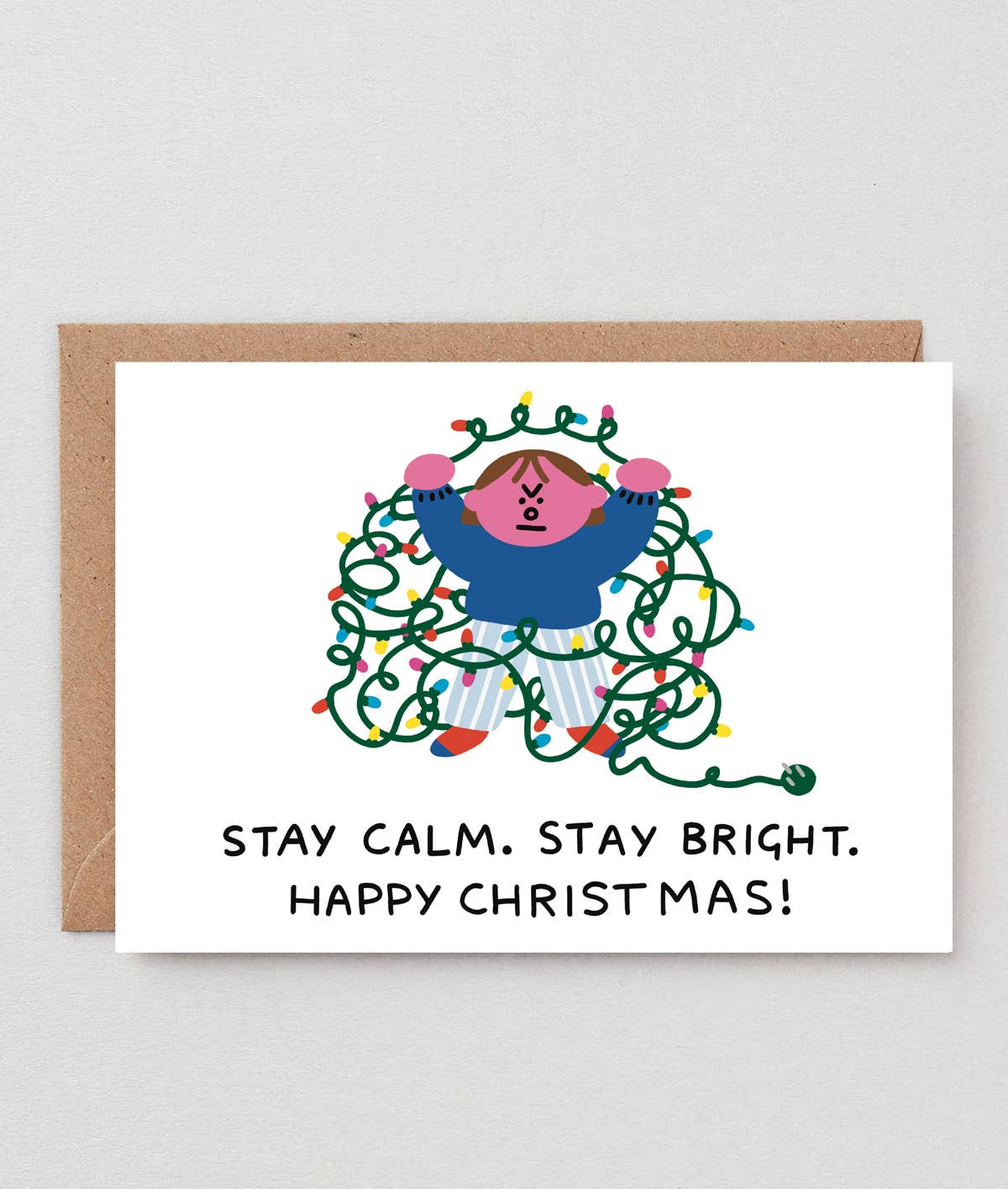 Stay Calm. Stay Bright Holiday Greeting Card – Thistle & Poppy